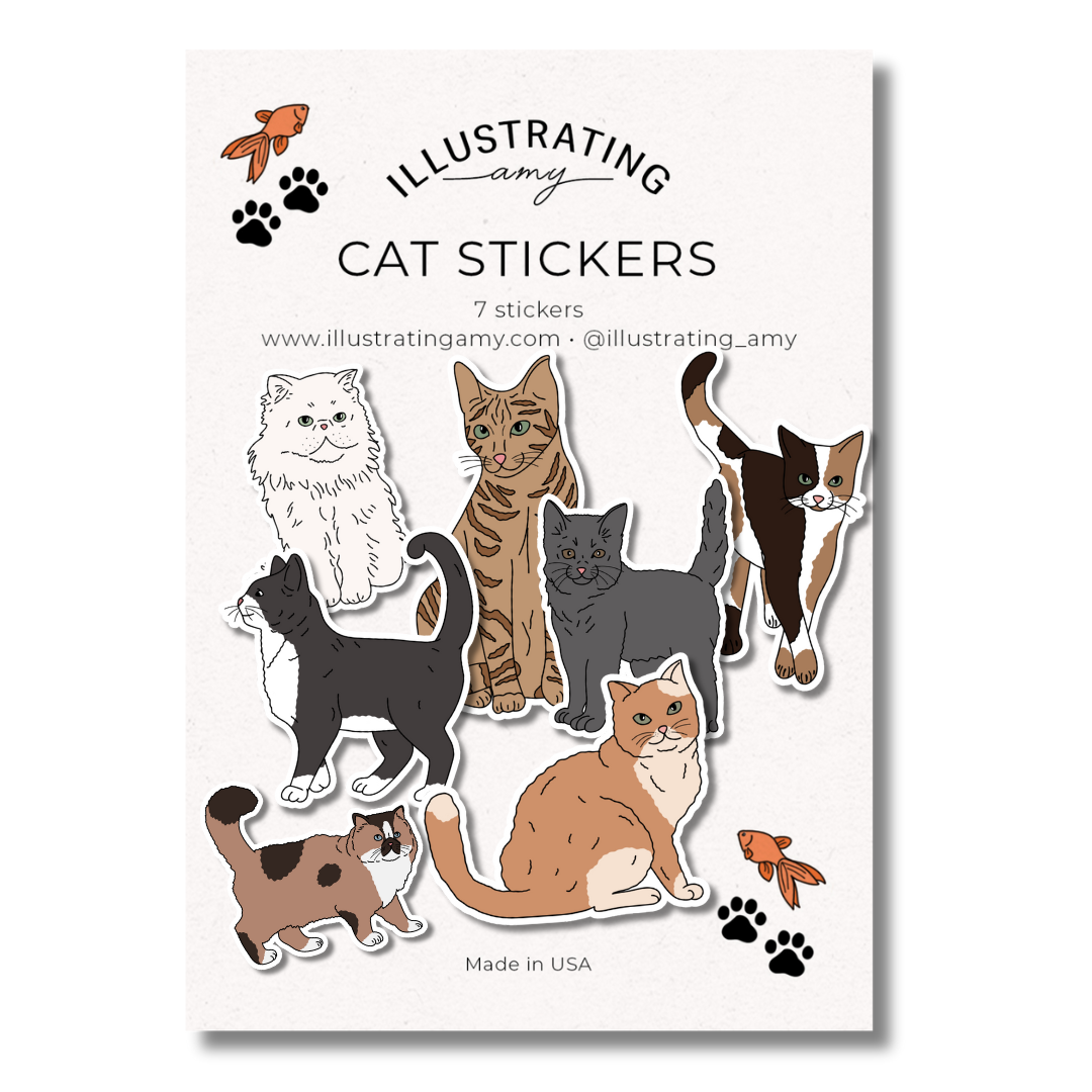 Cat Sticker Collection – Small Batch