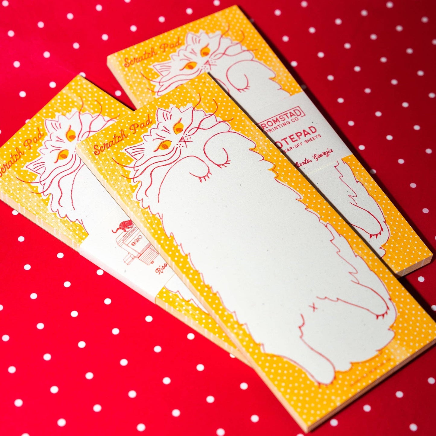 Scratch Pad Cat - Risograph Notepad – Small Batch