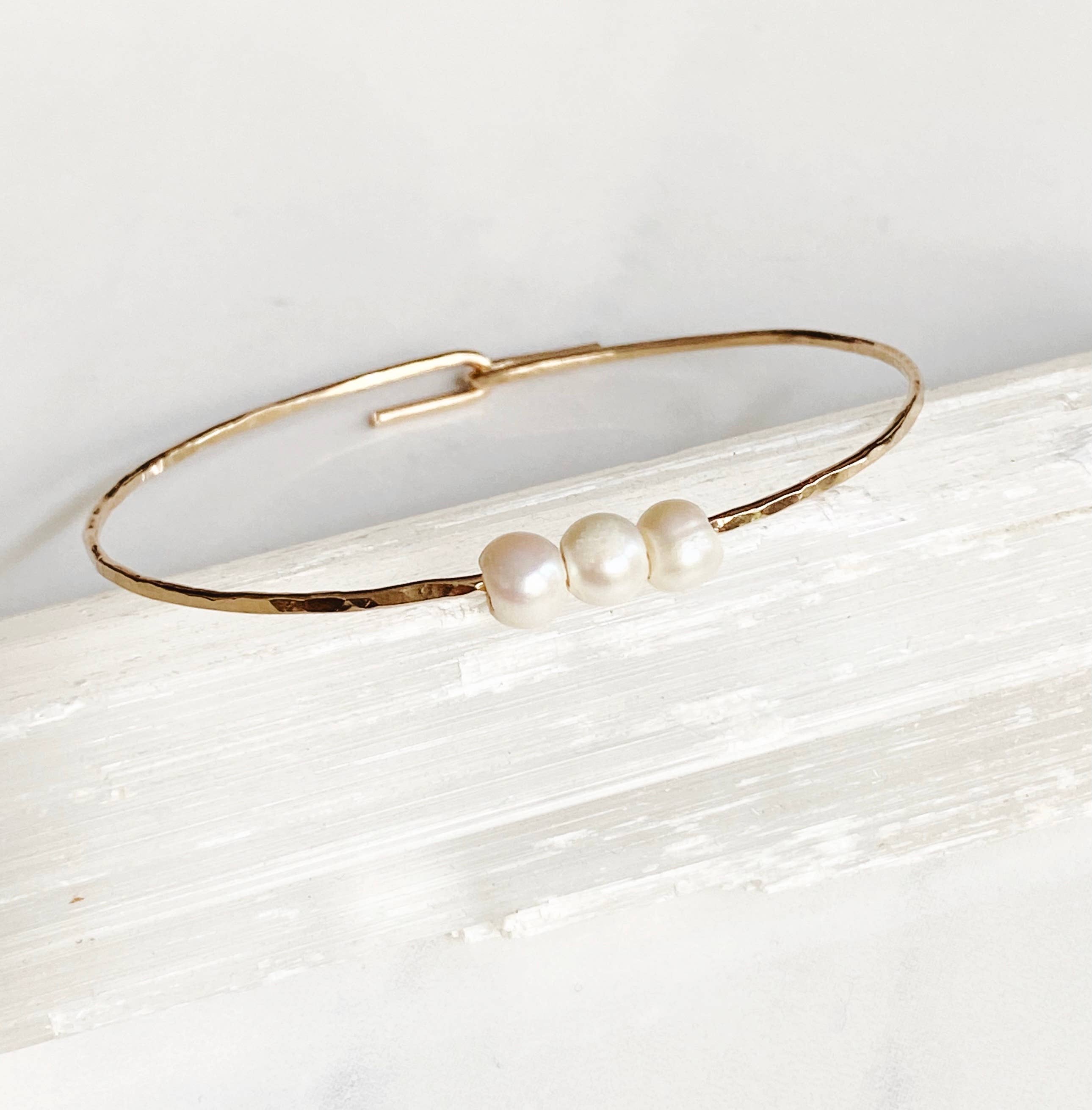 Modern sliding pearl cuff – Small Batch