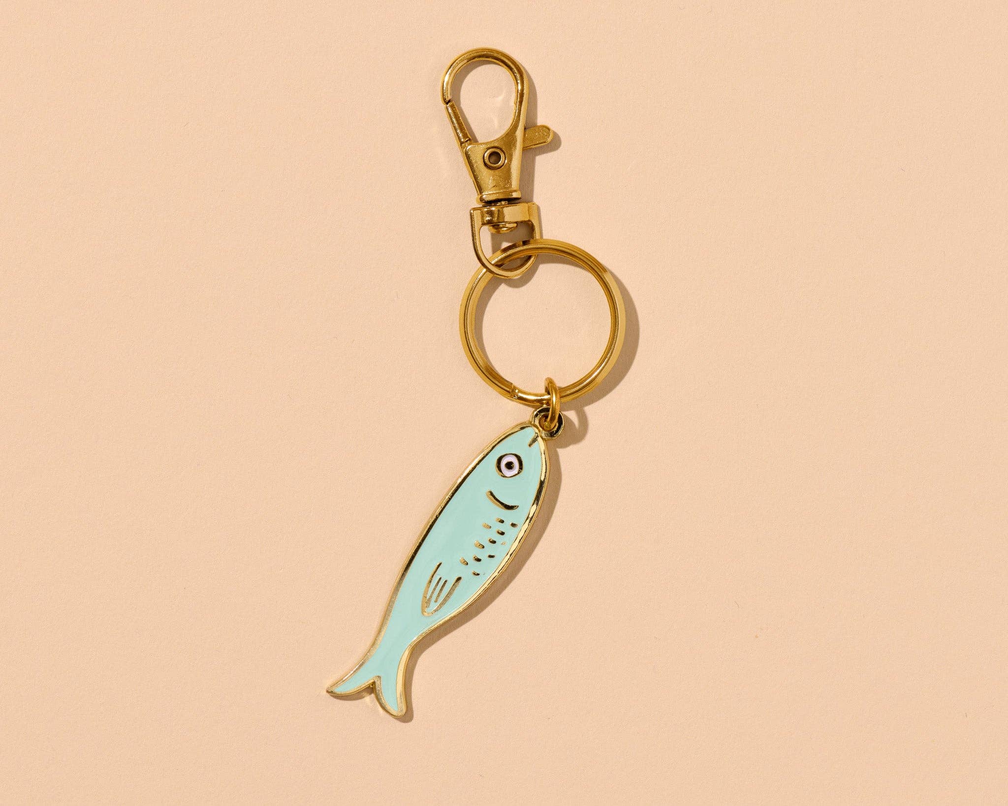 Sardine Enamel Keychain & Bag Charm – Small Batch