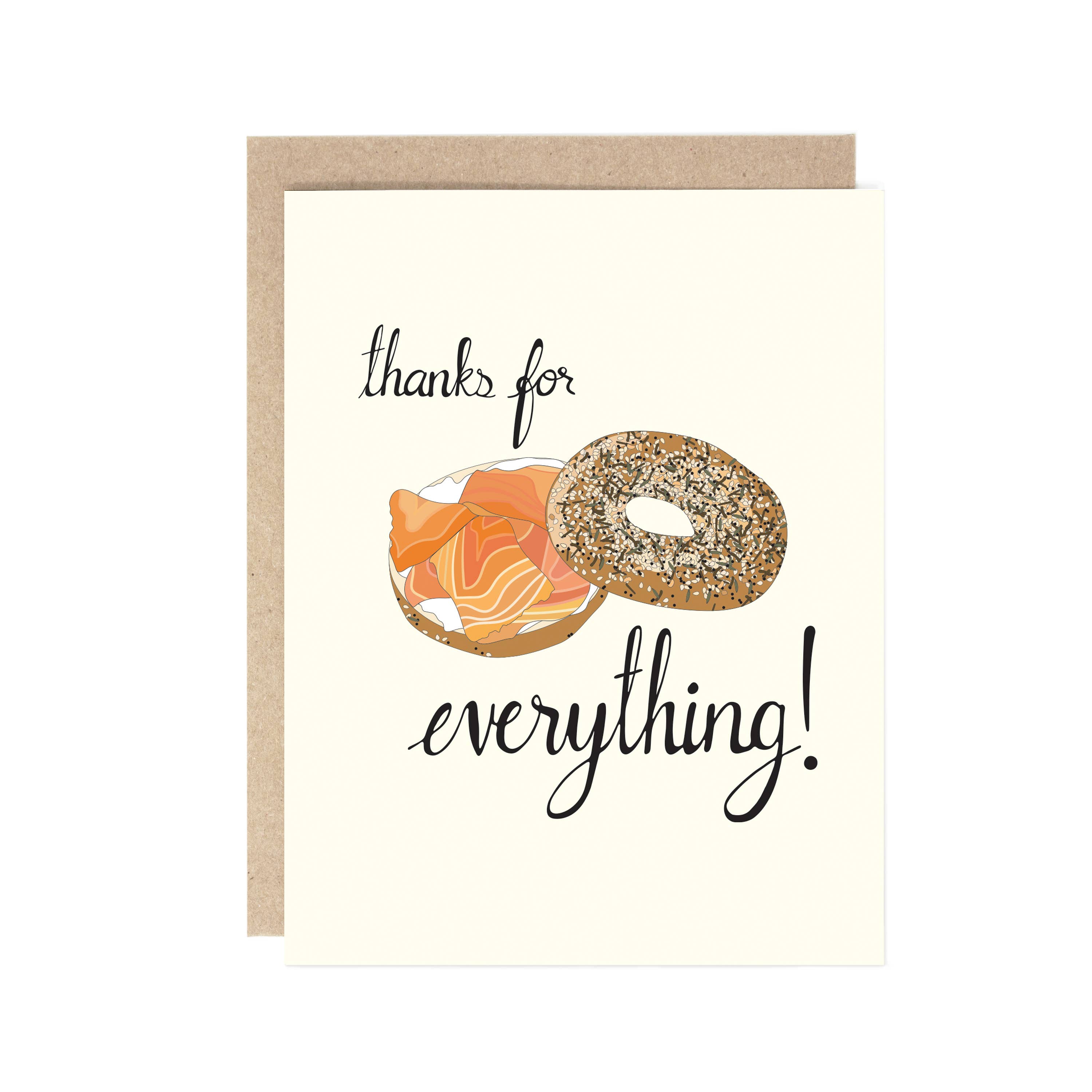 Thanks For Everything Bagel Thank You Card – Small Batch
