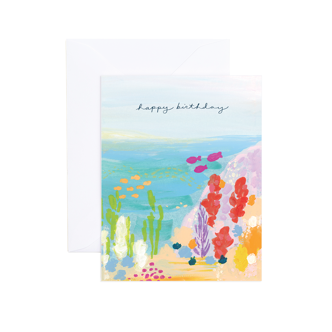 Cleo Coral Reef Birthday Card – Small Batch
