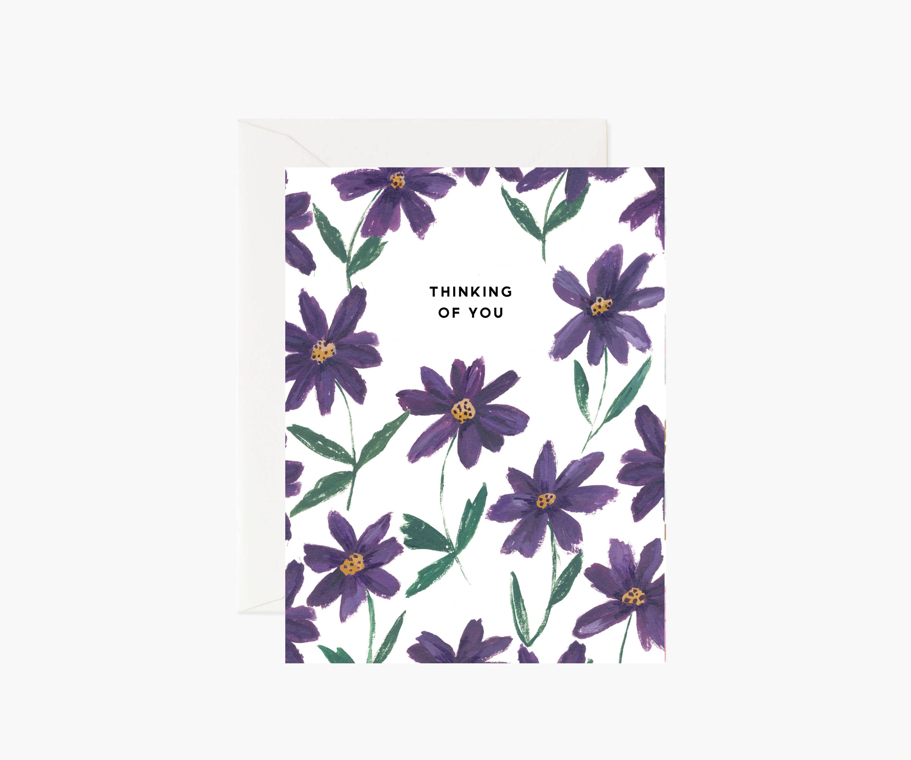 Purple Floral Greeting Card – Small Batch