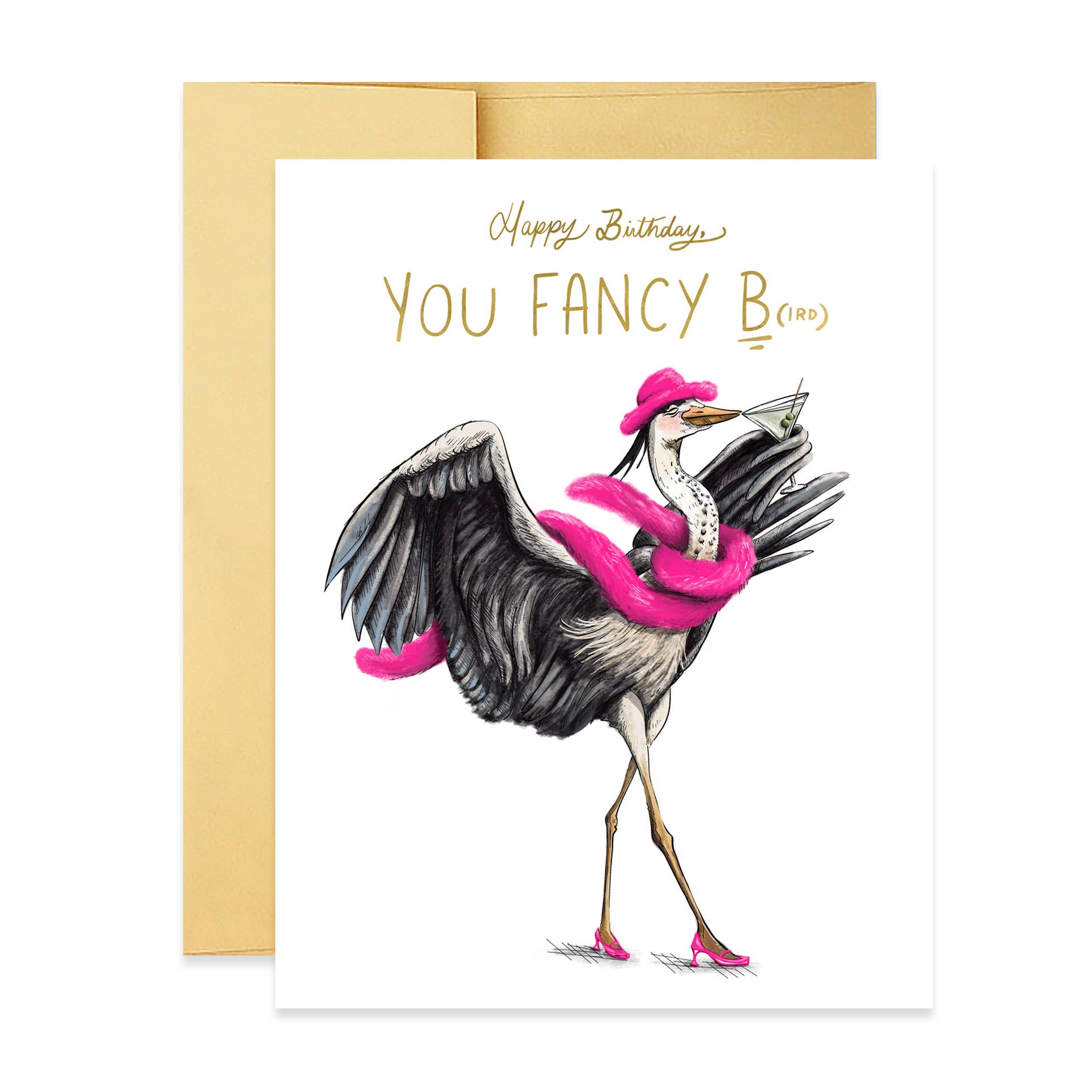 Fancy Bird Birthday Card – Small Batch