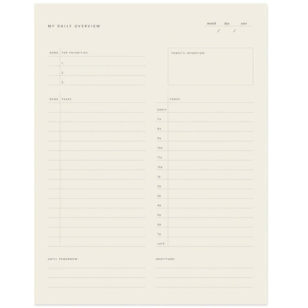 Daily Overview Notepad – Small Batch