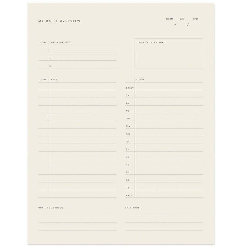 Daily Overview Notepad – Small Batch